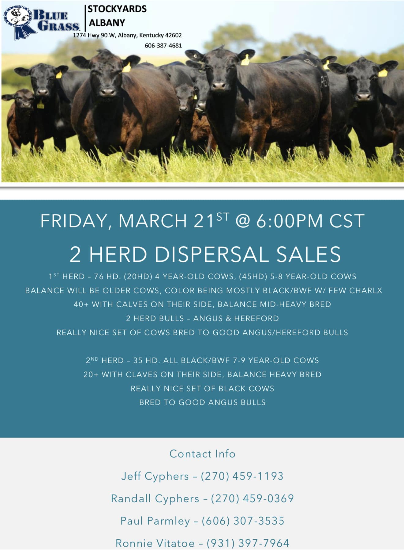 Cow Sale Consignments – Bluegrass Stockyards
